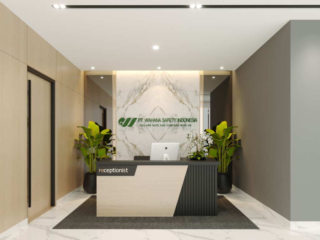 Desain Interior Kantor di Bagian Lobby yang Atraktif - Hermosa Interior ...